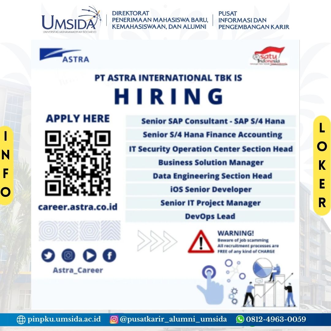 PT Astra International Tbk is HIRING ! – Pusat Informasi & Pengembangan ...