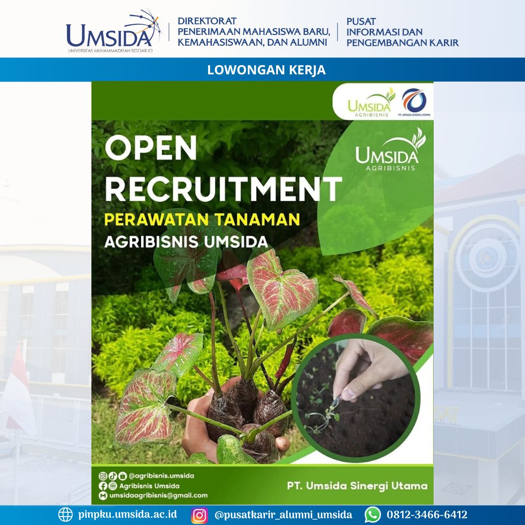 Open Recruitment PT. Umsida Sinergi Utama – Pusat Informasi ...